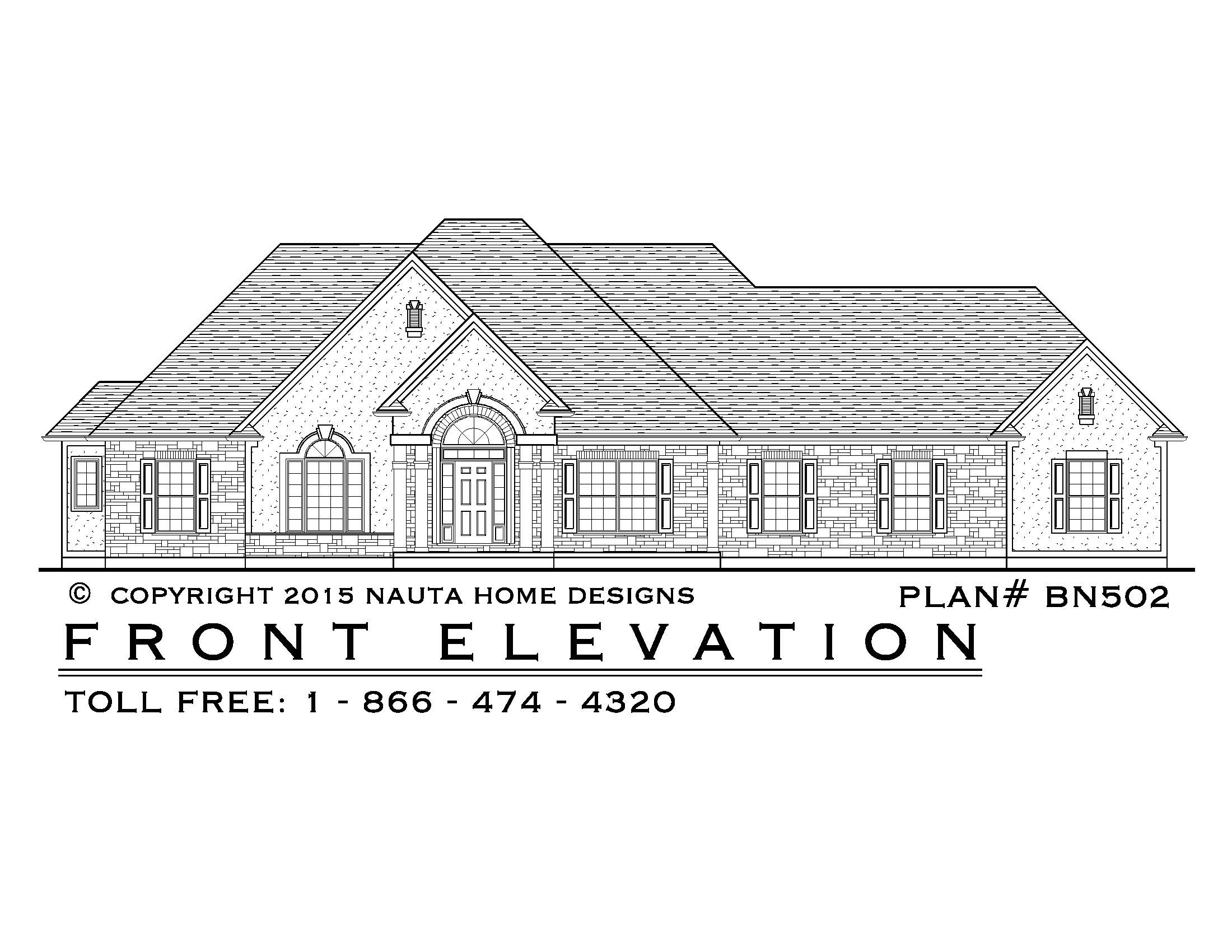 BN502- Custom Designed Bungalow House Plan – Nauta Home Designs