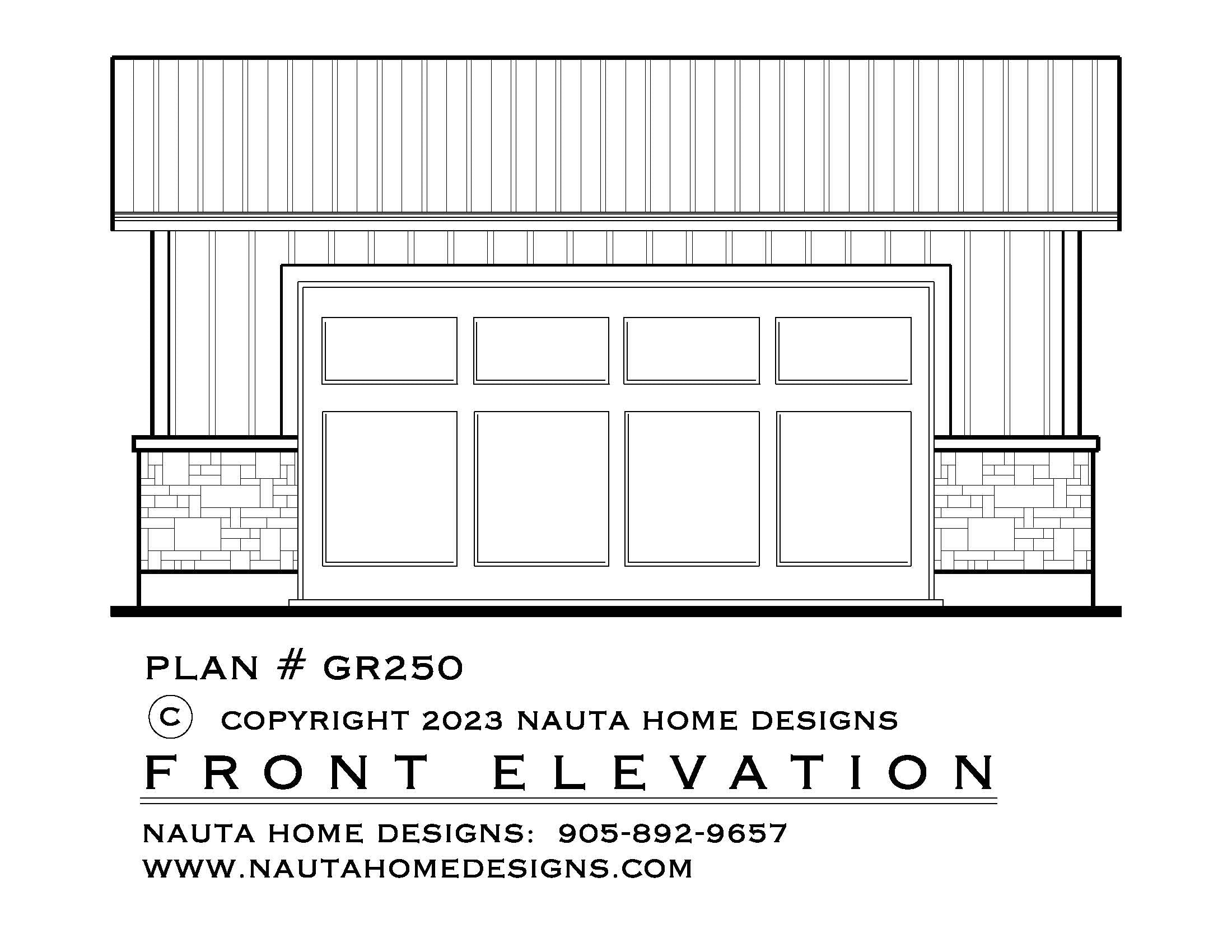 GR250- Custom Designed Detached Garage Plan – Nauta Home Designs
